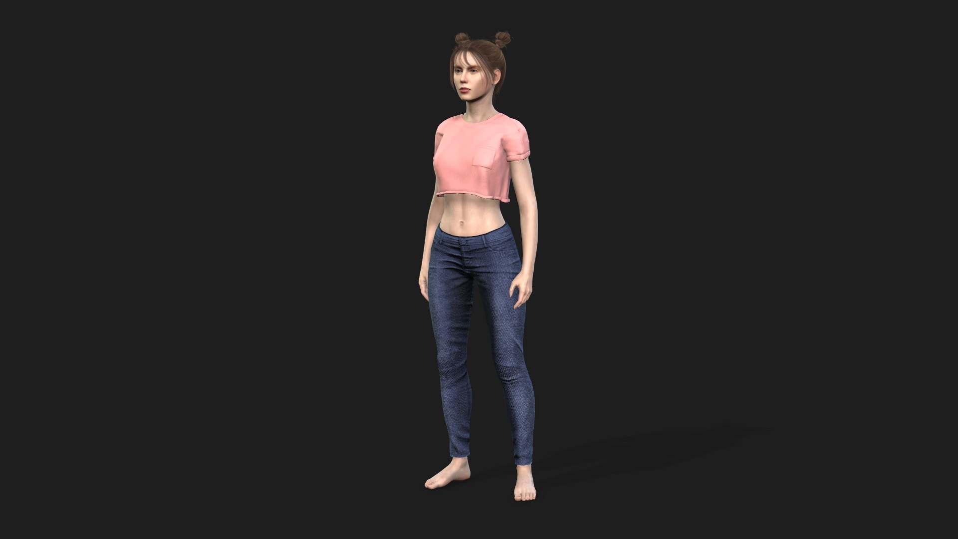3D Model Beautiful Female Character Animation Ready Model - TurboSquid ...