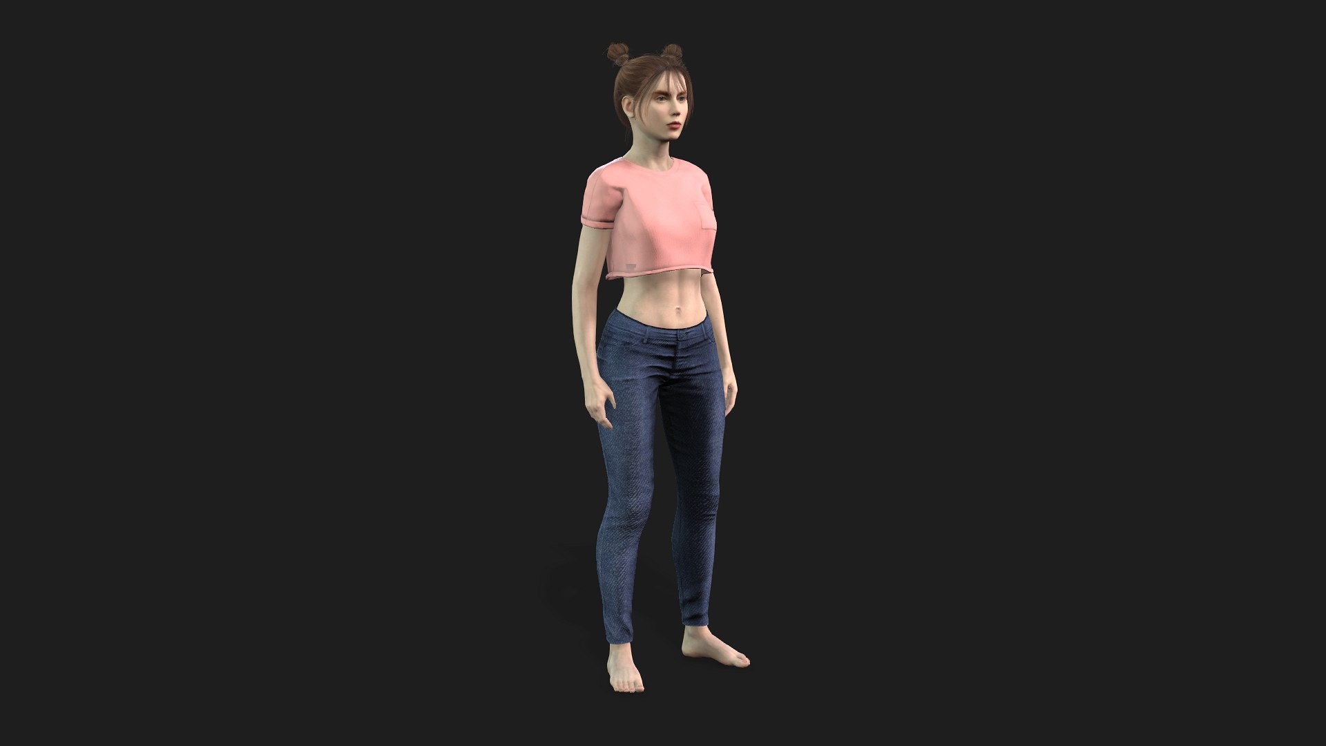 3D Model Beautiful Female Character Animation Ready Model - TurboSquid ...
