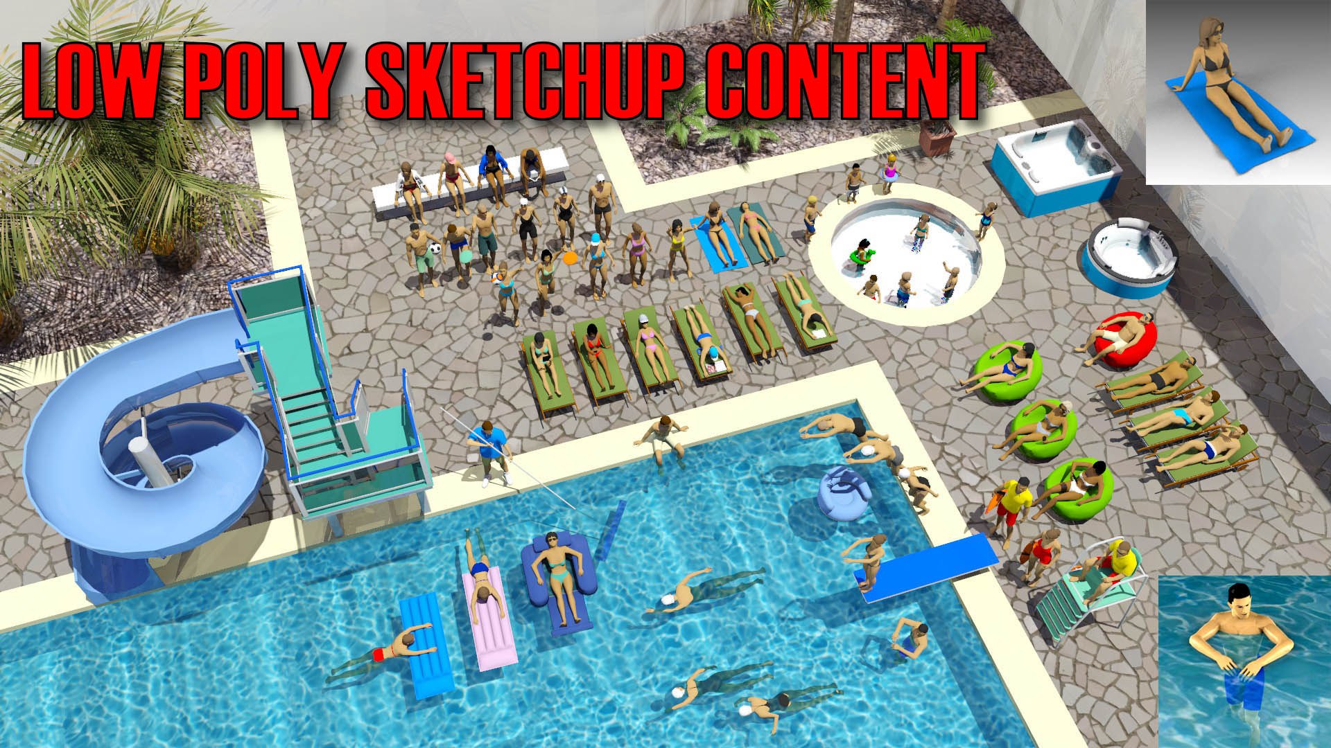 3D Pool People Pack - TurboSquid 2268454