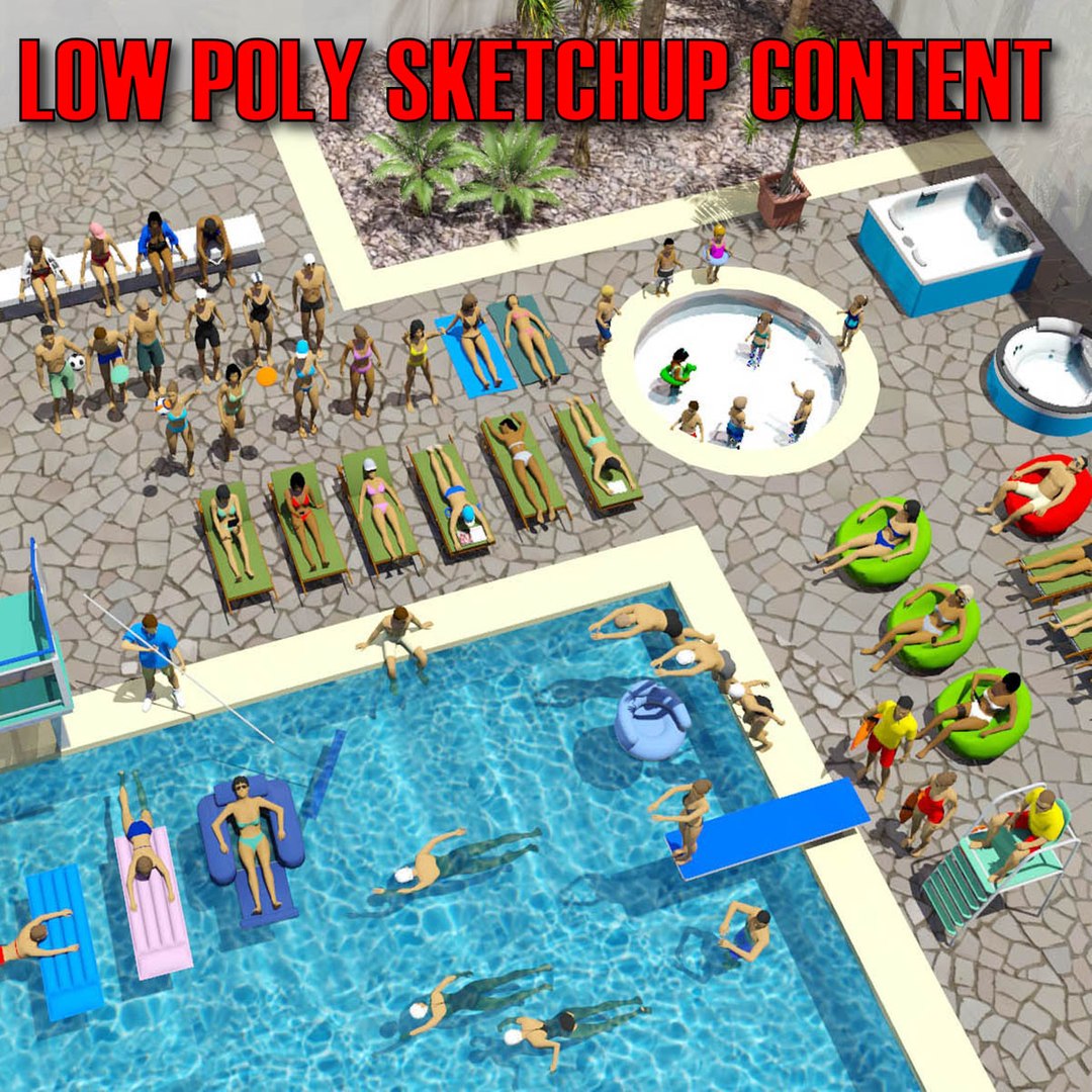 3D Pool People Pack - TurboSquid 2268454