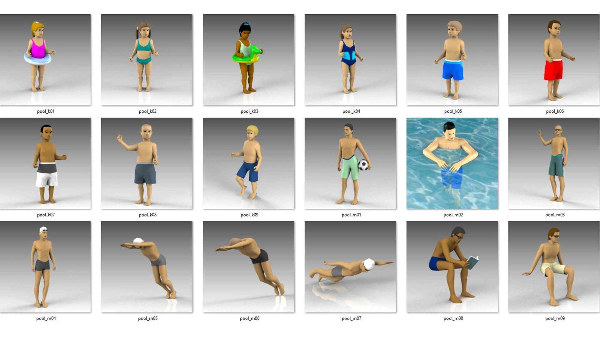 3D Pool People Pack - TurboSquid 2268454