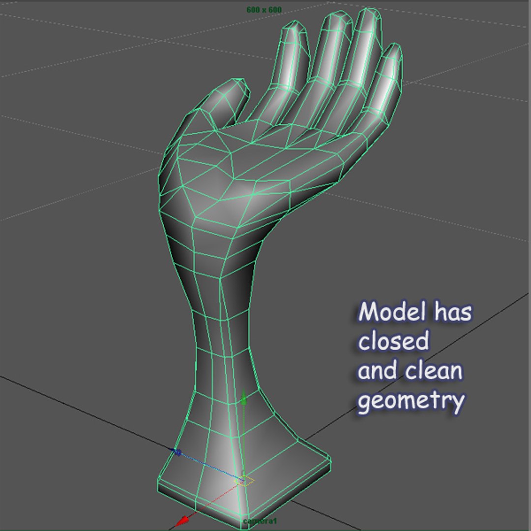 obj modern sculpture hand