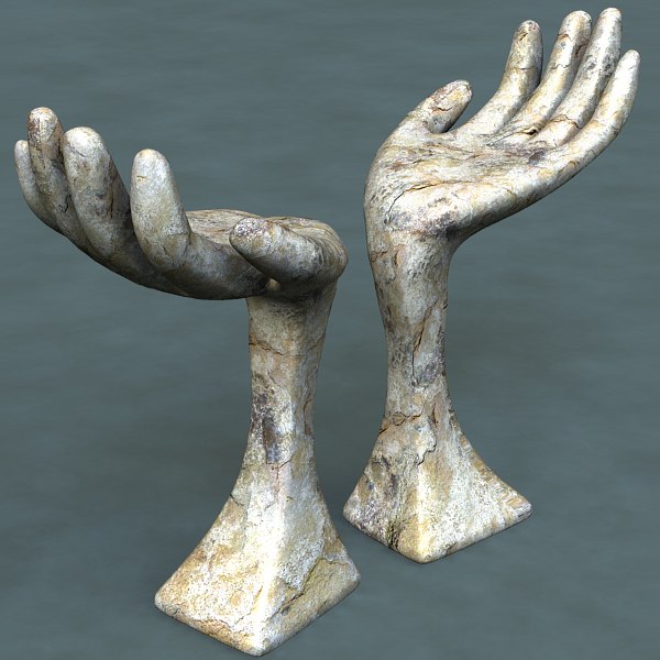 obj modern sculpture hand