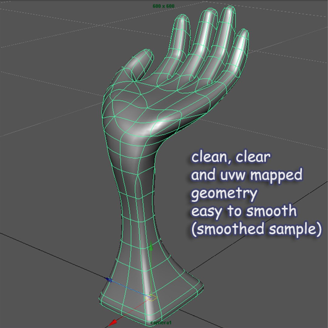 obj modern sculpture hand