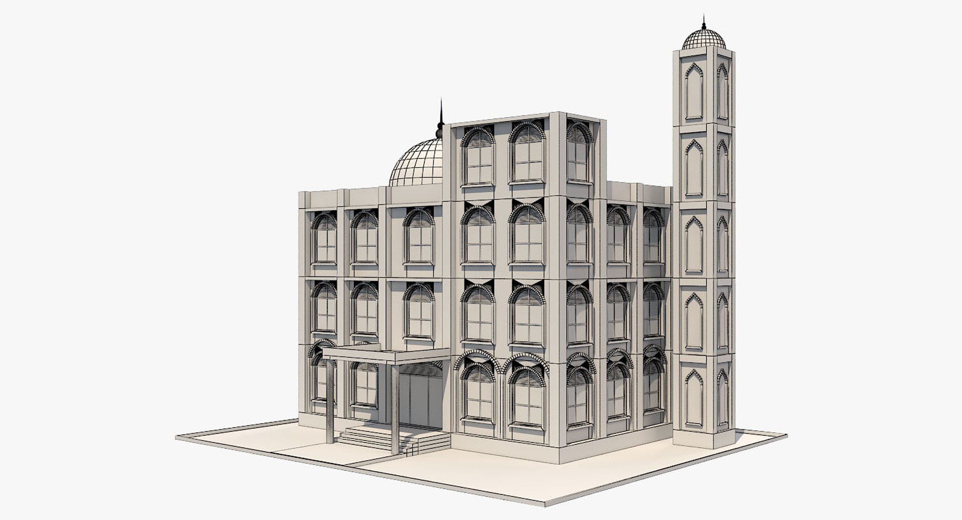 Free Mosque Model - TurboSquid 1417630