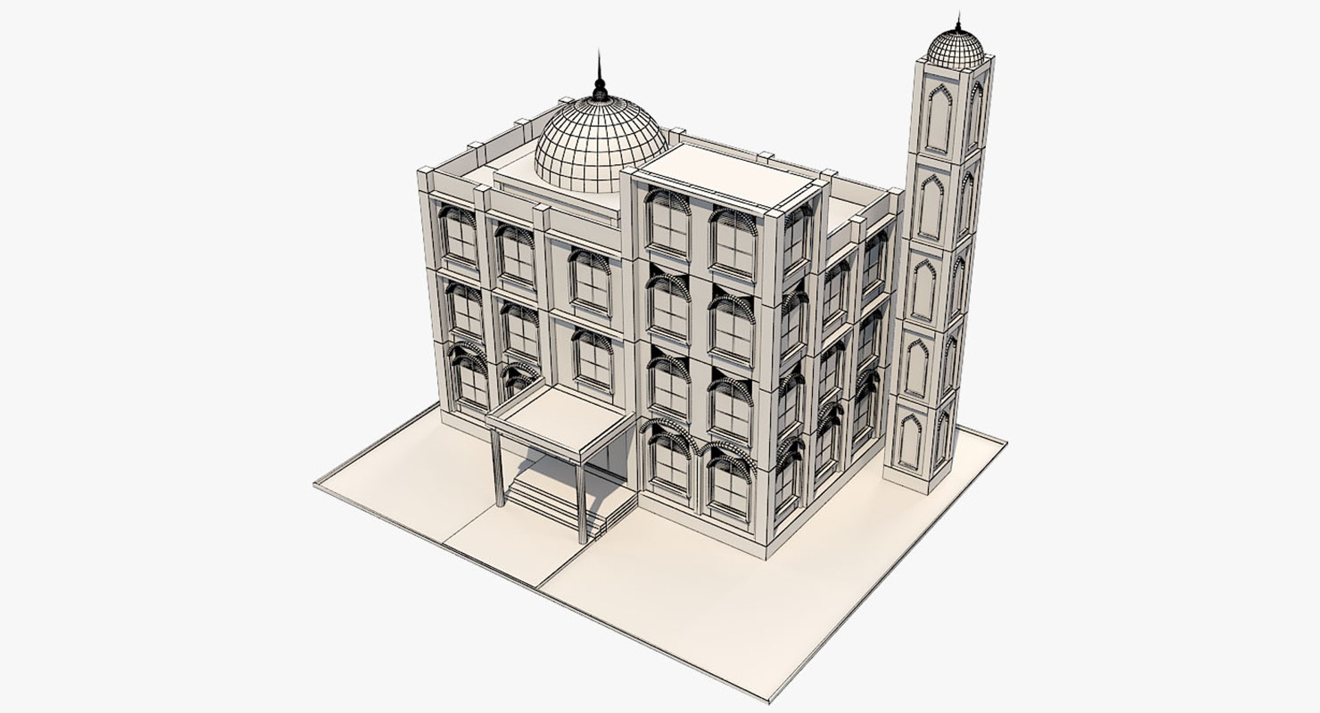 Free Mosque Model - TurboSquid 1417630