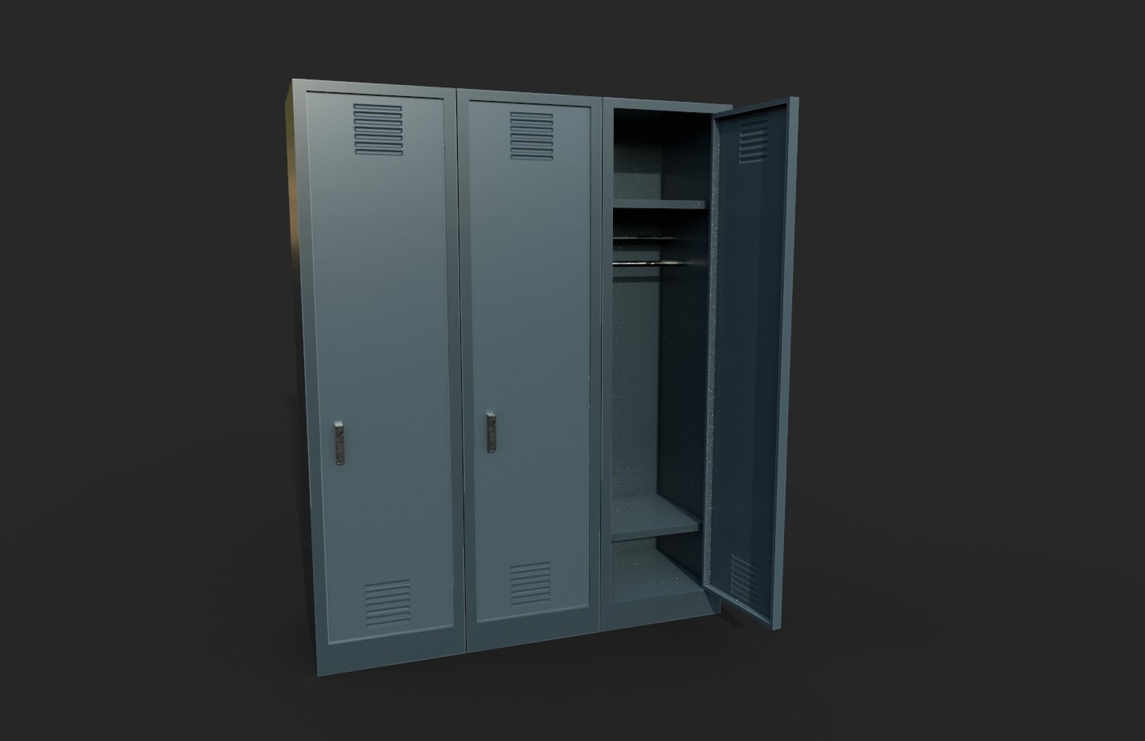 3D Locker Metallic - TurboSquid 1510735