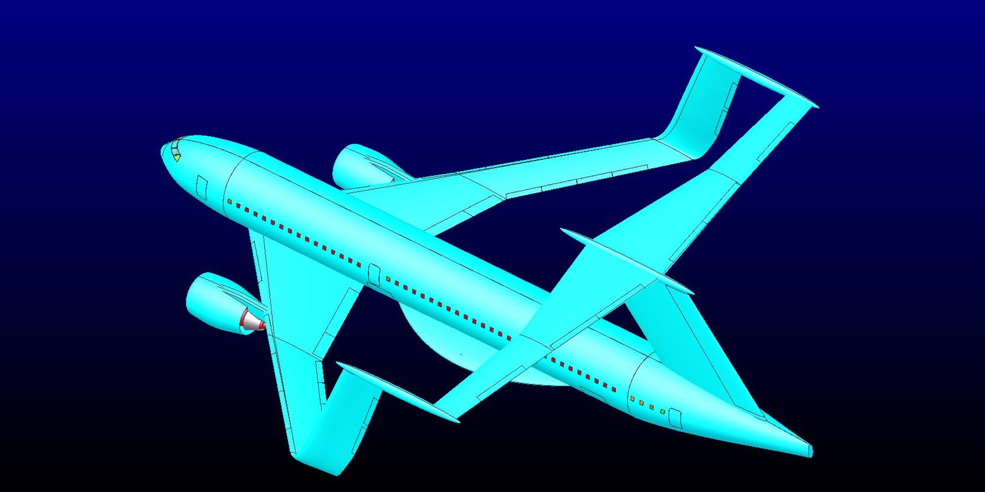 3d Box Wing Transport Aircraft Model
