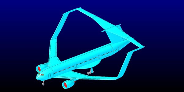 3d box wing transport aircraft model
