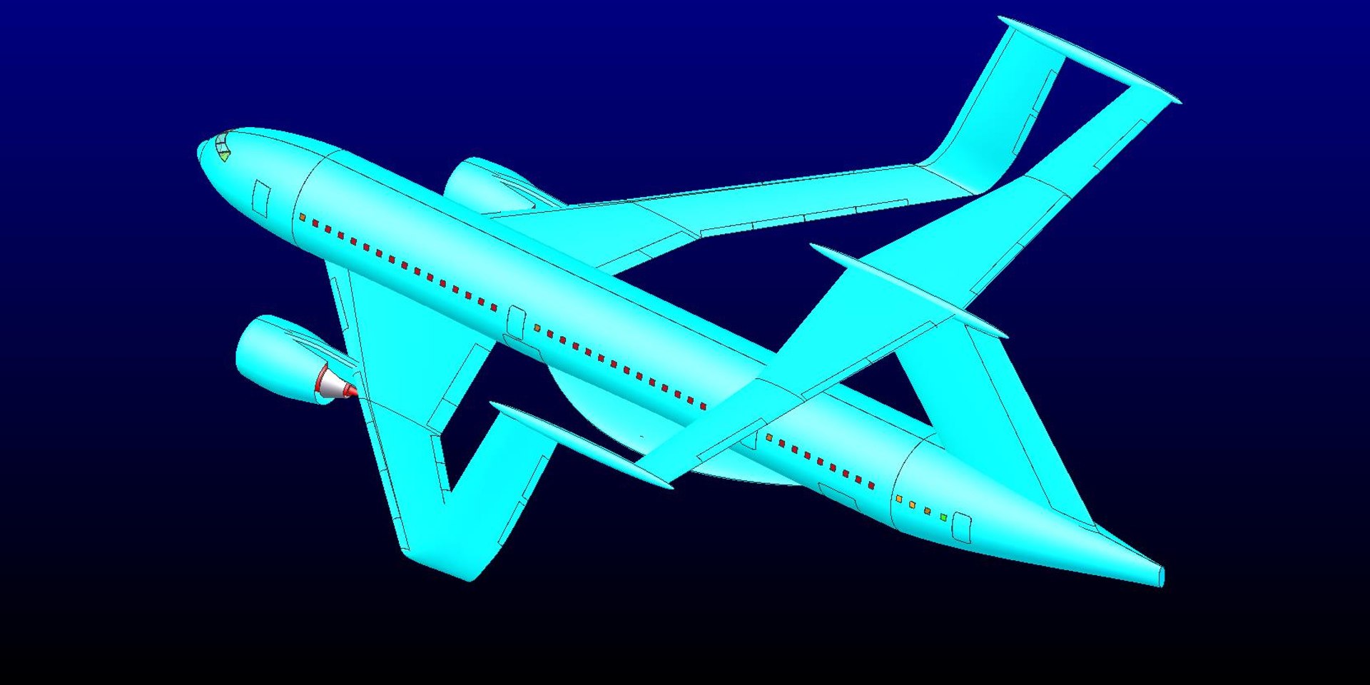 3d Box Wing Transport Aircraft Model