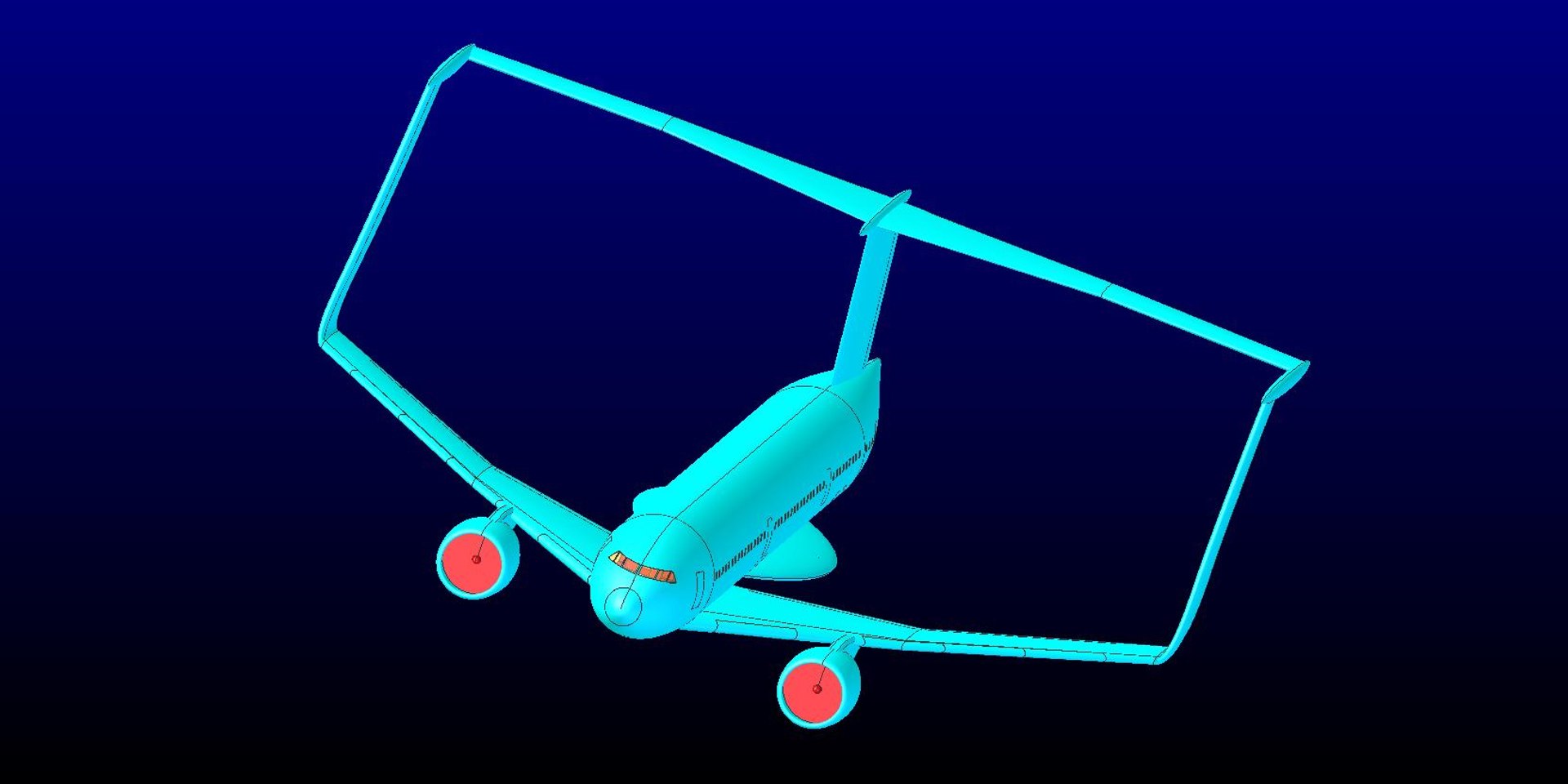 3d Box Wing Transport Aircraft Model