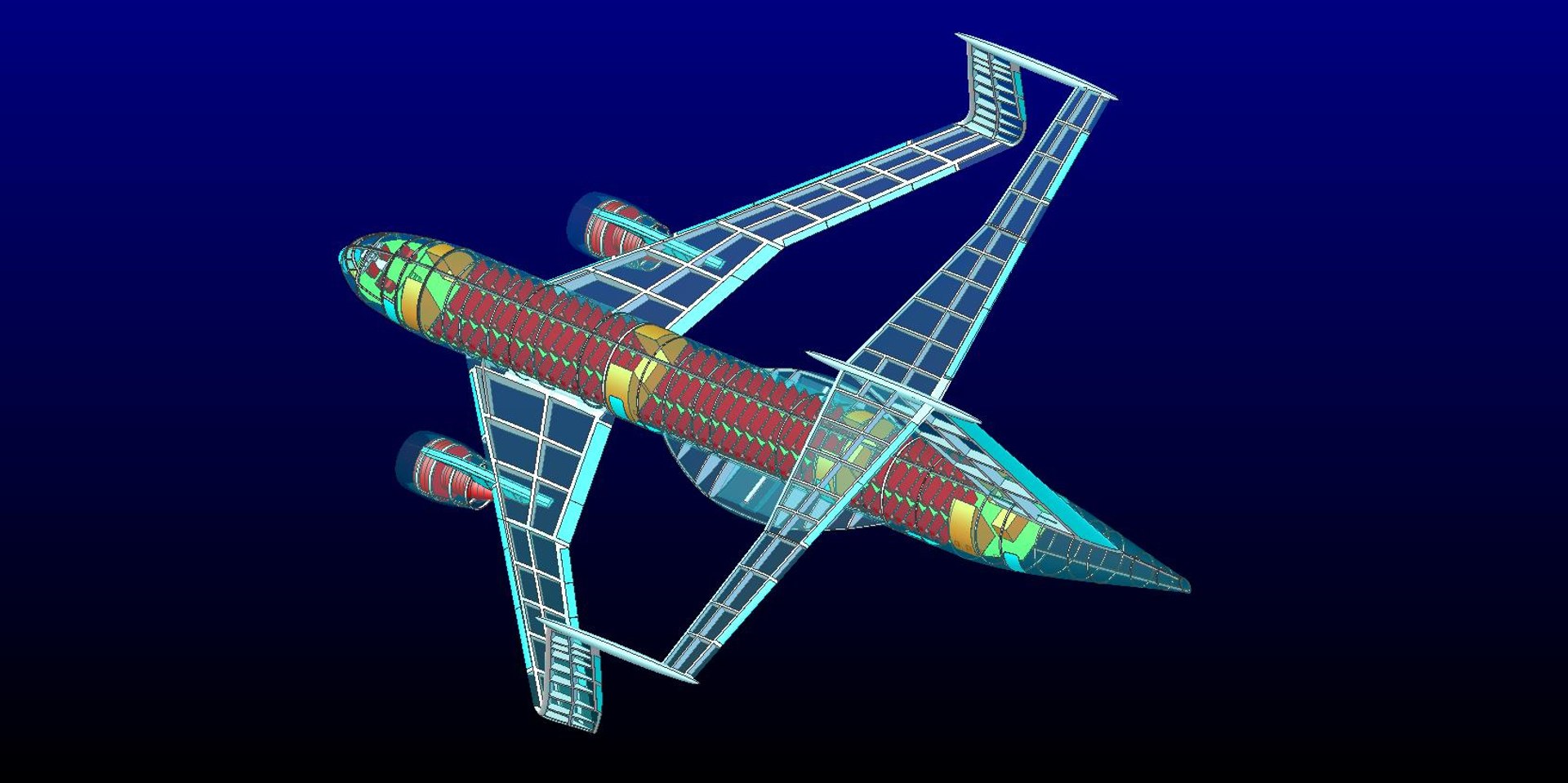 3d Box Wing Transport Aircraft Model