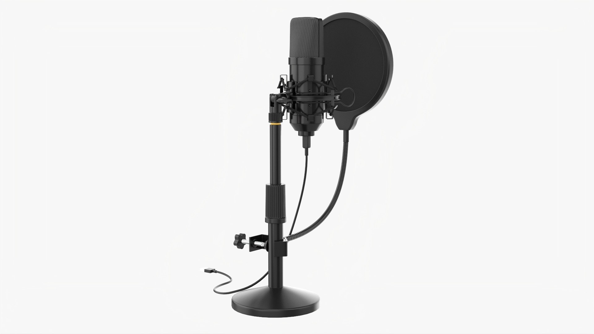 Cardioid Microphone With Stand USB 3D Model - TurboSquid 1760683