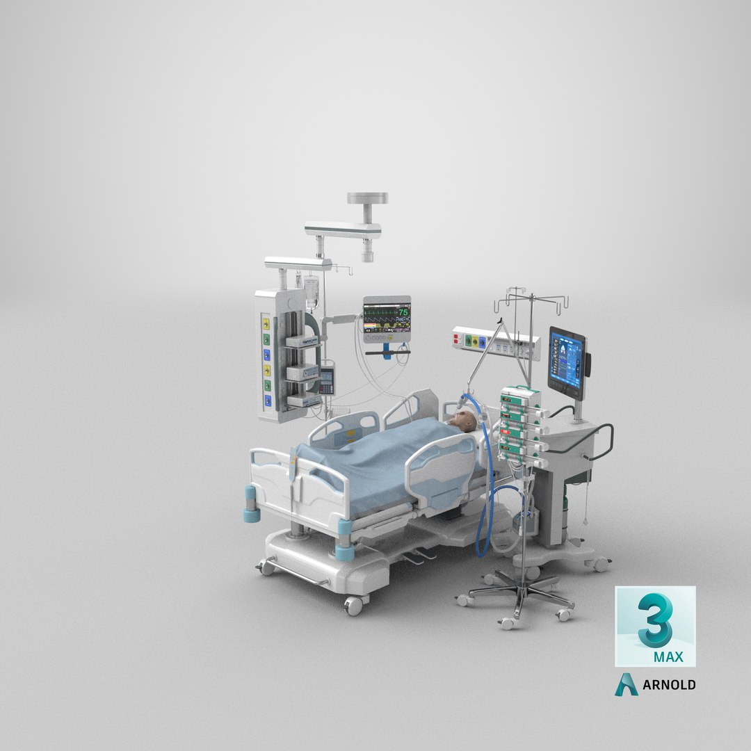 3D Patient in Intensive Care model - TurboSquid 2126080