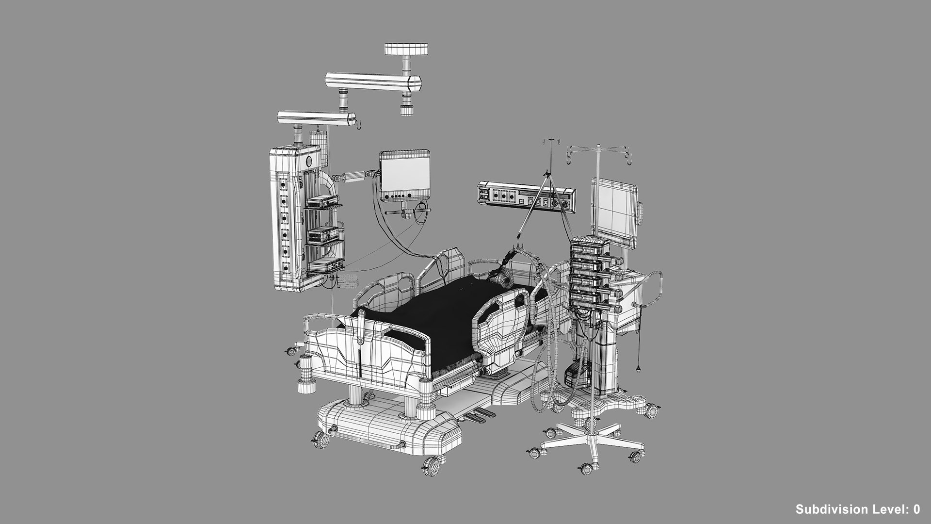 3D Patient in Intensive Care model - TurboSquid 2126080