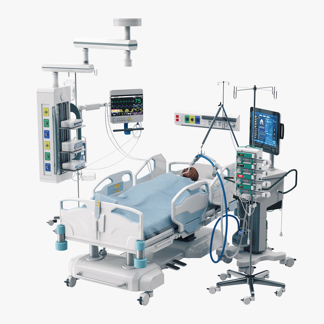 3D Patient in Intensive Care model - TurboSquid 2126080