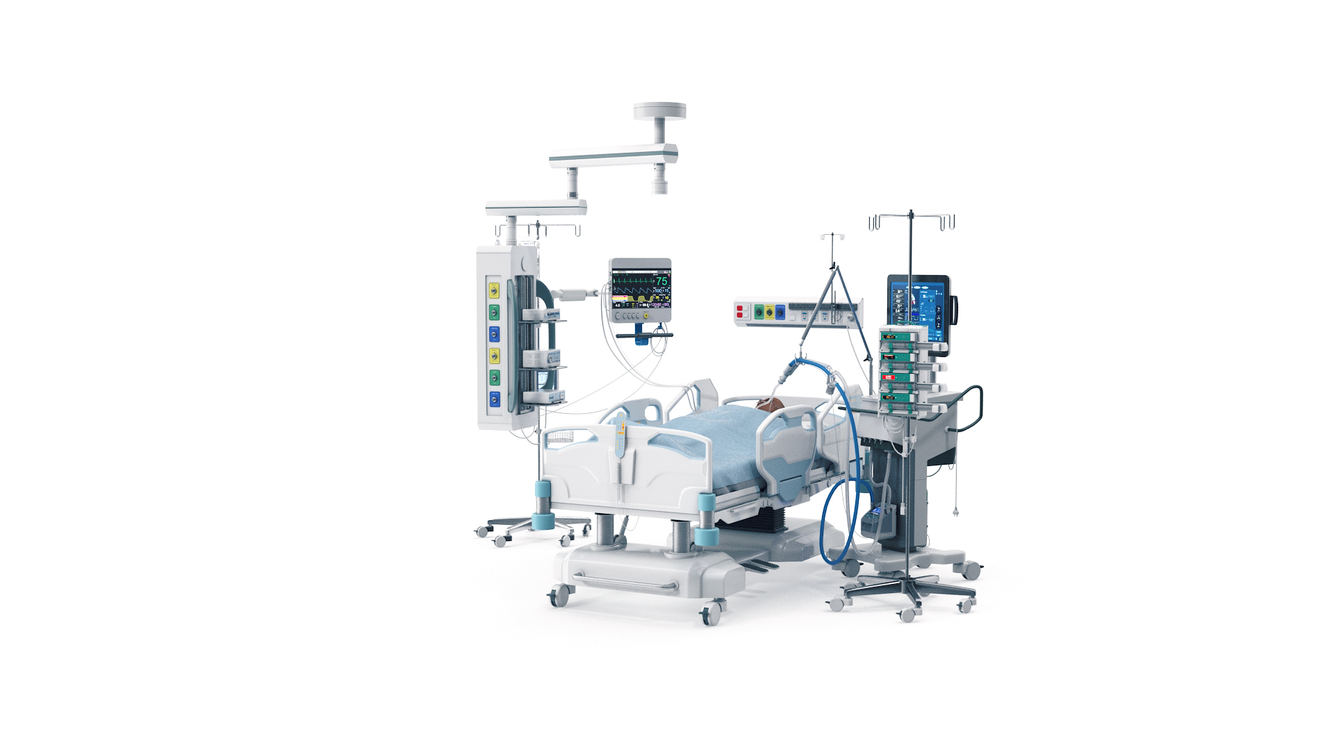 3D Patient in Intensive Care model - TurboSquid 2126080