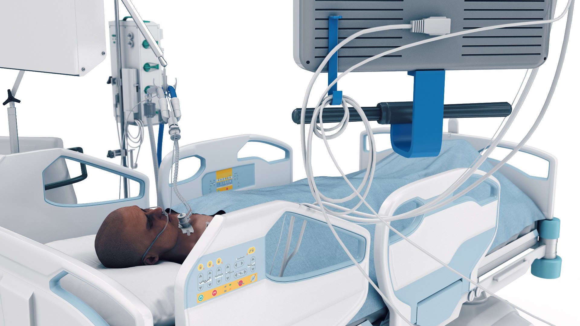 3D Patient in Intensive Care model - TurboSquid 2126080