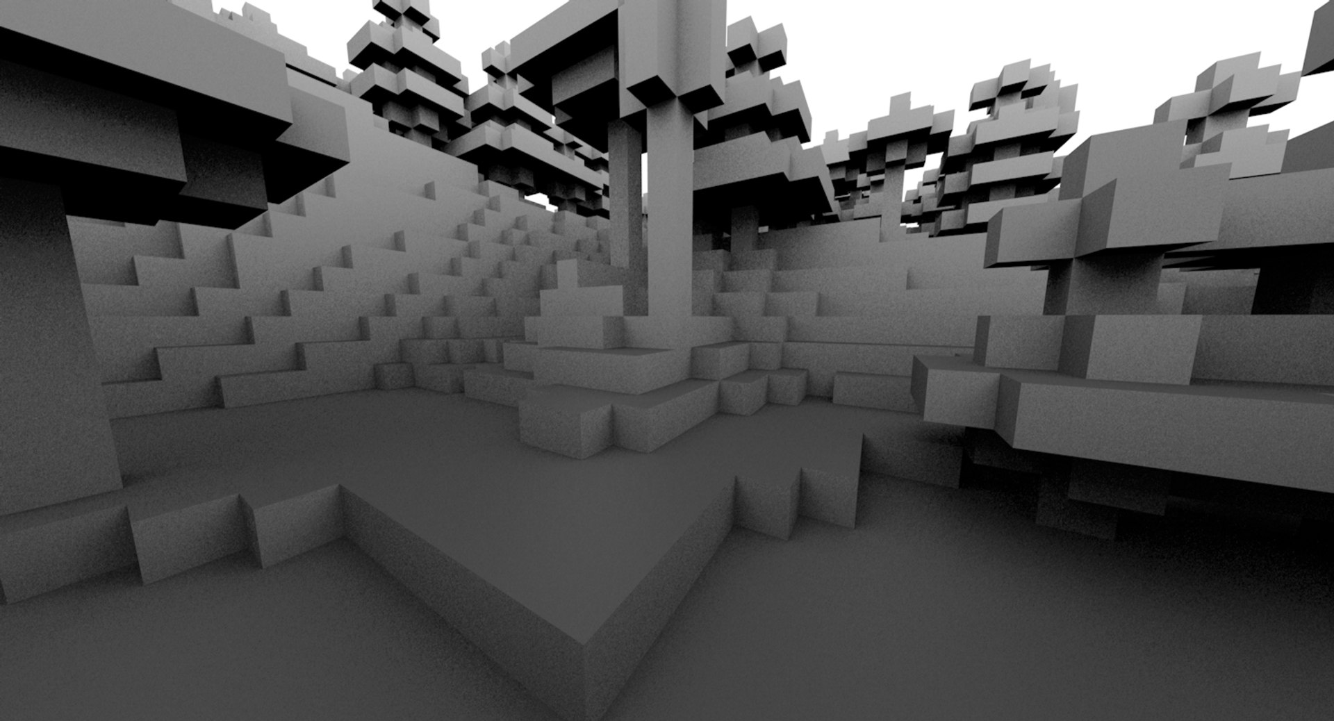 3d Minecraft Forest