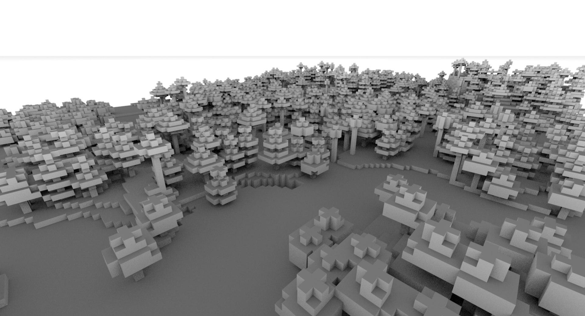 3d Minecraft Forest