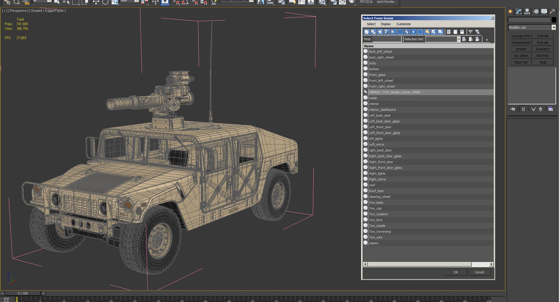 3d model hmmwv tow missile carrier