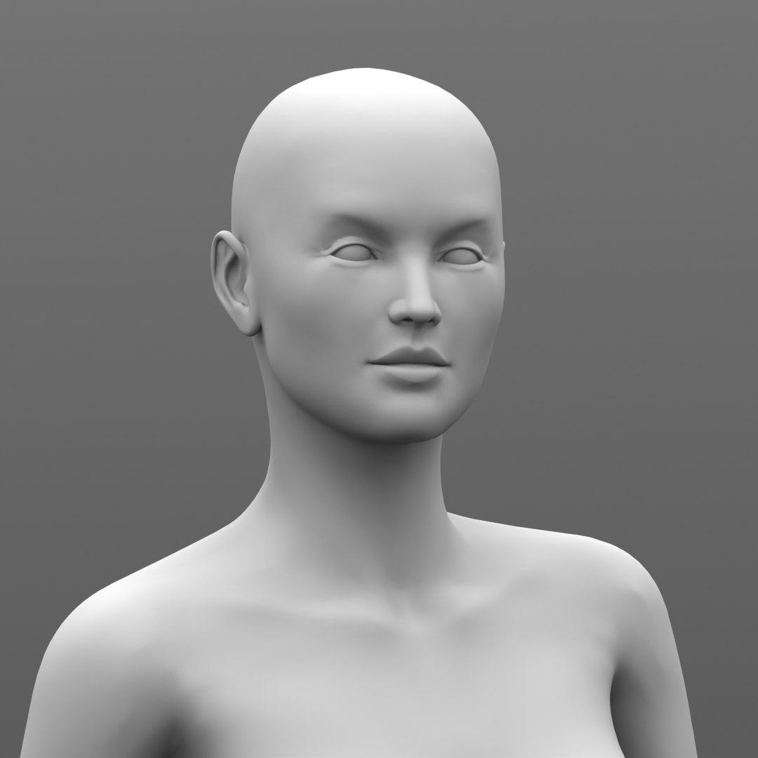 cad female figure standing 3dm
