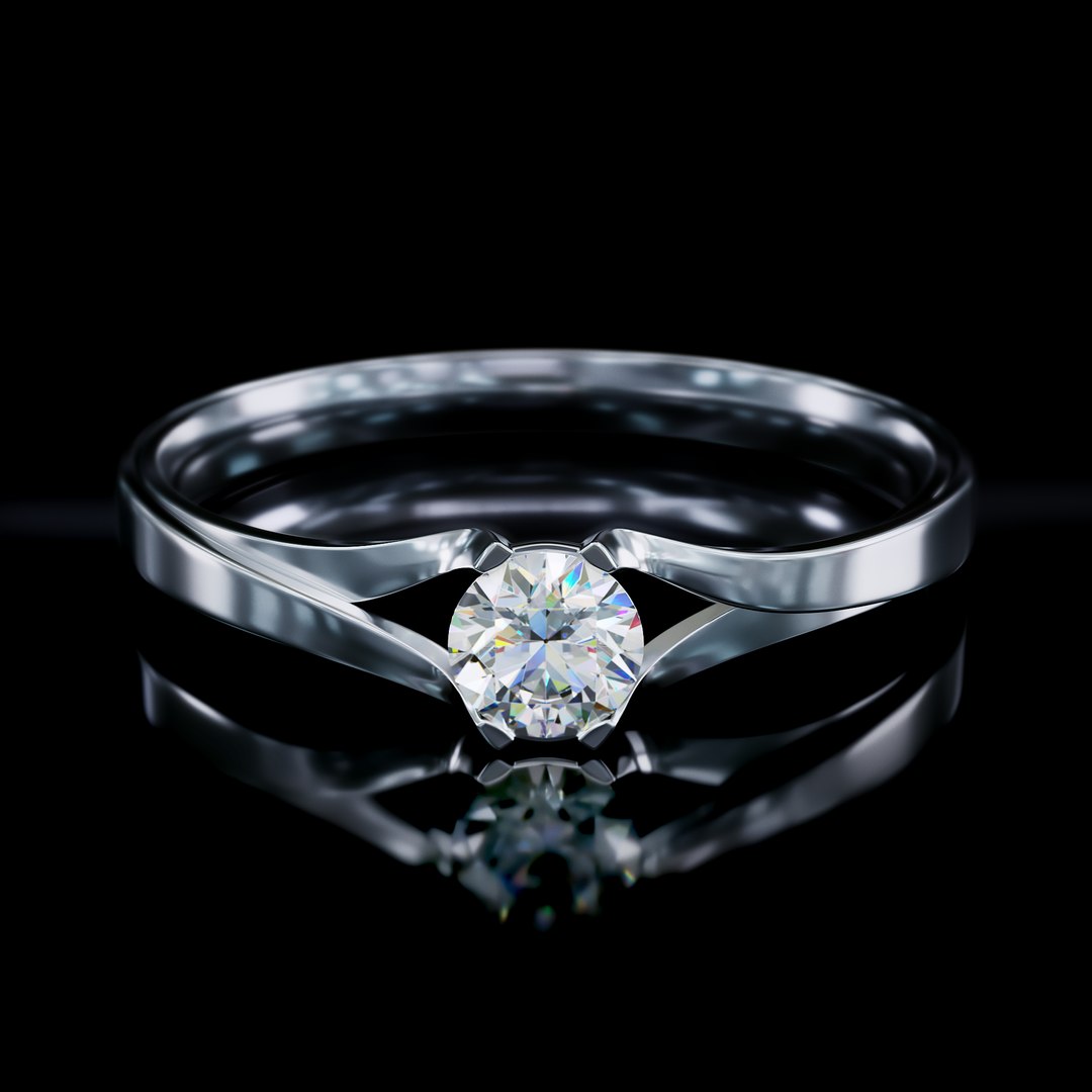 Diamond ring 02 ideal cut 3D model - TurboSquid 1781060