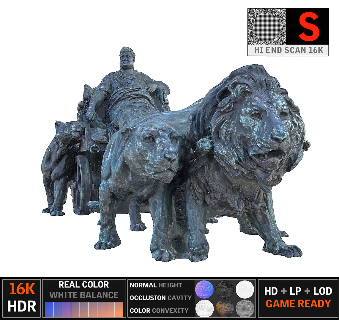 3d model neron statue 16k