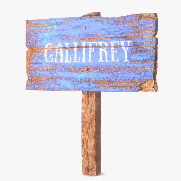 modelo 3d Old Rustic Wooden Road Sign - TurboSquid 2112325