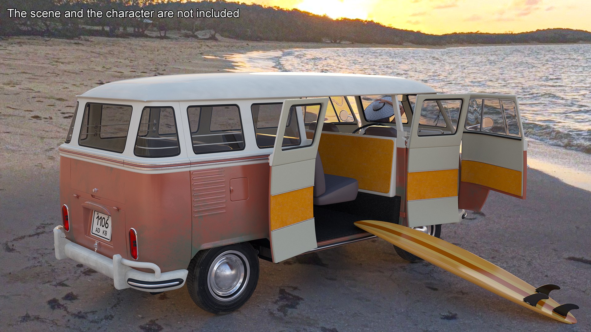 Classic Volkswagen Type 2 Bus Simple Interior 3D - TurboSquid 2261421