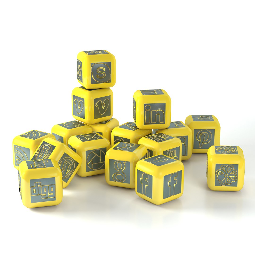 Social Network Cubes Model - TurboSquid 1381893
