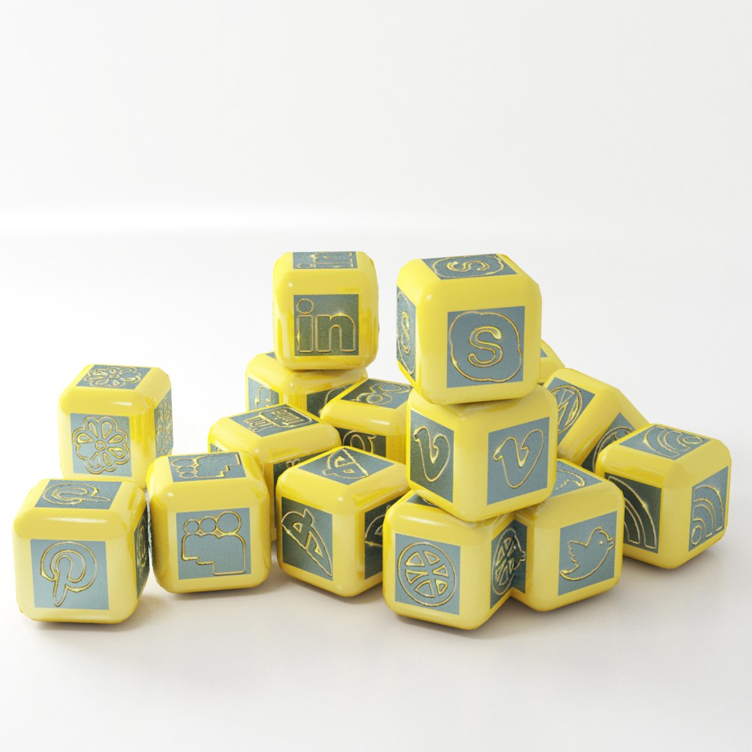 Social Network Cubes Model - TurboSquid 1381893