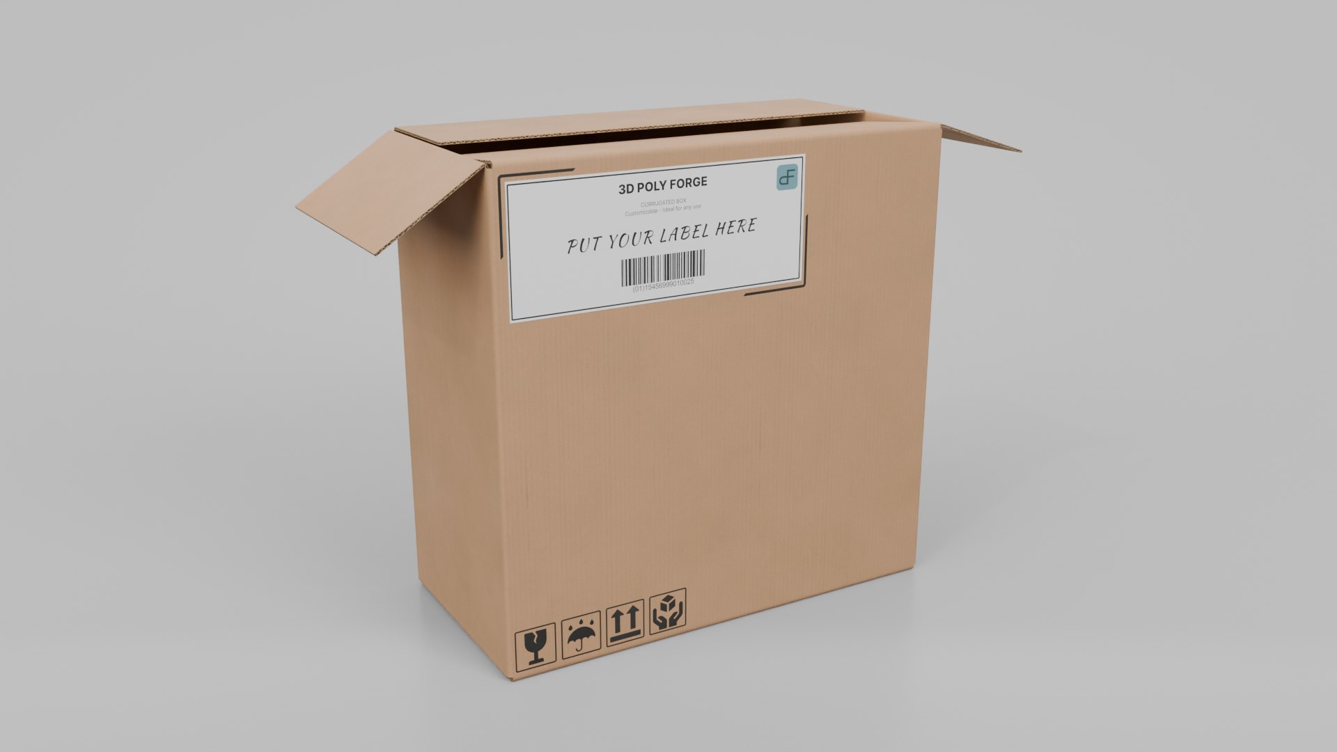Cardboard Box R-244 - Rigged And Customizable 3D Model - TurboSquid 2415665