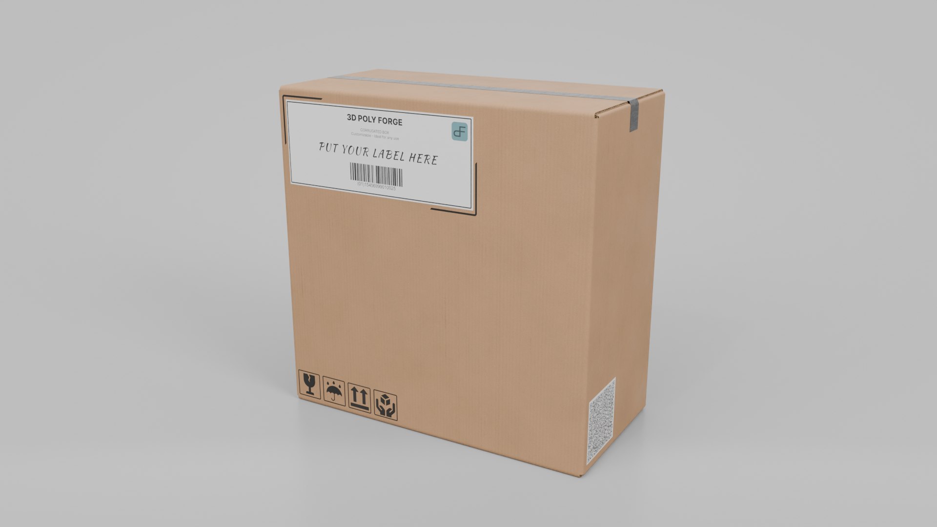Cardboard Box R-244 - Rigged And Customizable 3D Model - TurboSquid 2415665
