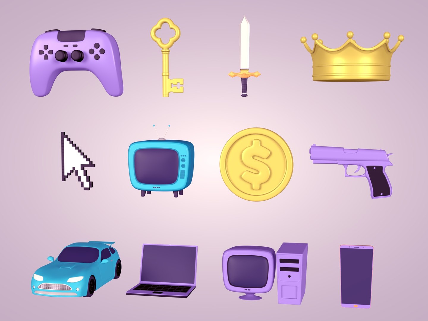 3D model Video Games Cartoon Pack - TurboSquid 1963036