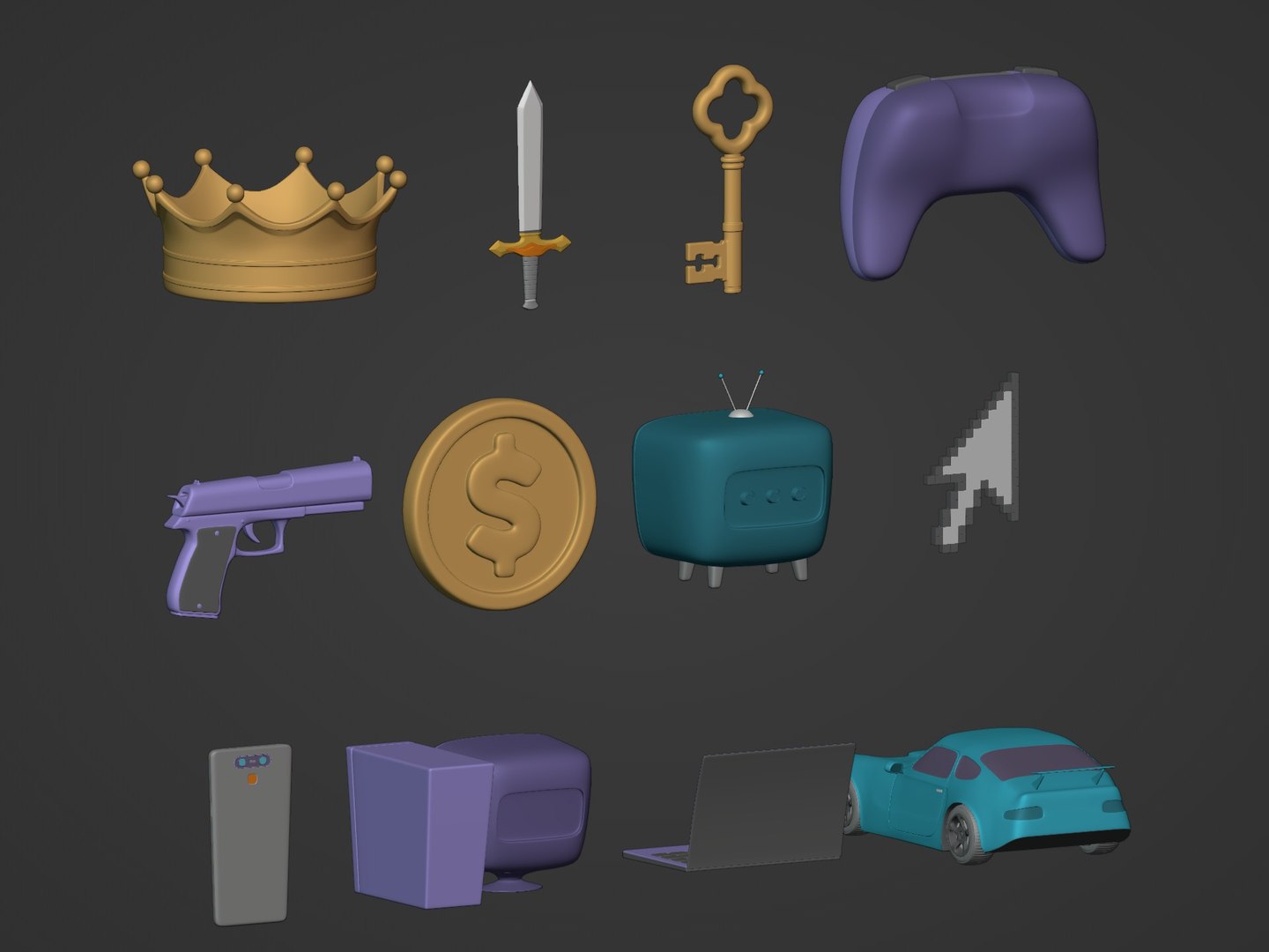 3D model Video Games Cartoon Pack - TurboSquid 1963036