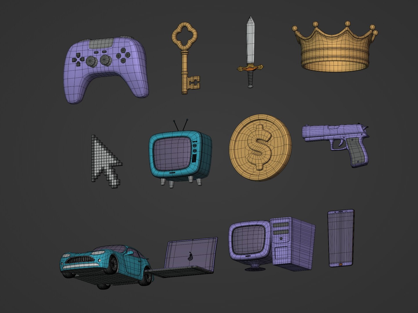 3D Model Video Games Cartoon Pack - TurboSquid 1963036