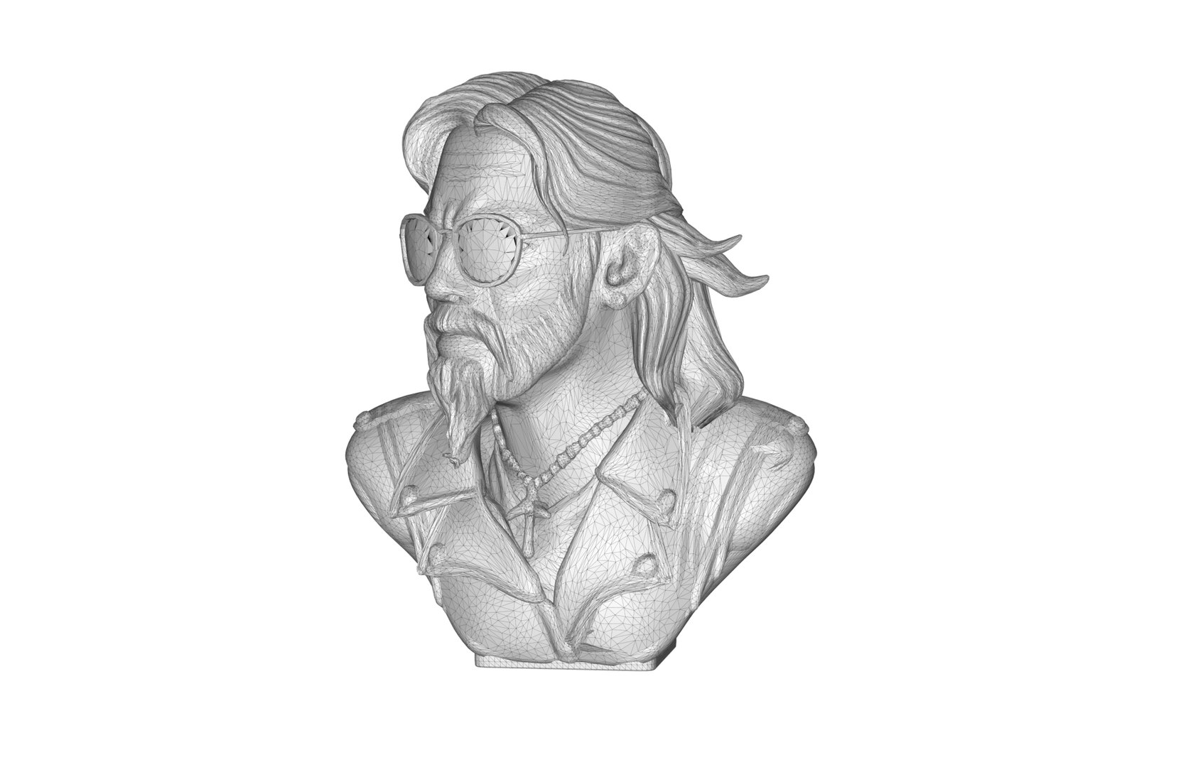3D Rockstar Bust - TurboSquid 2290228