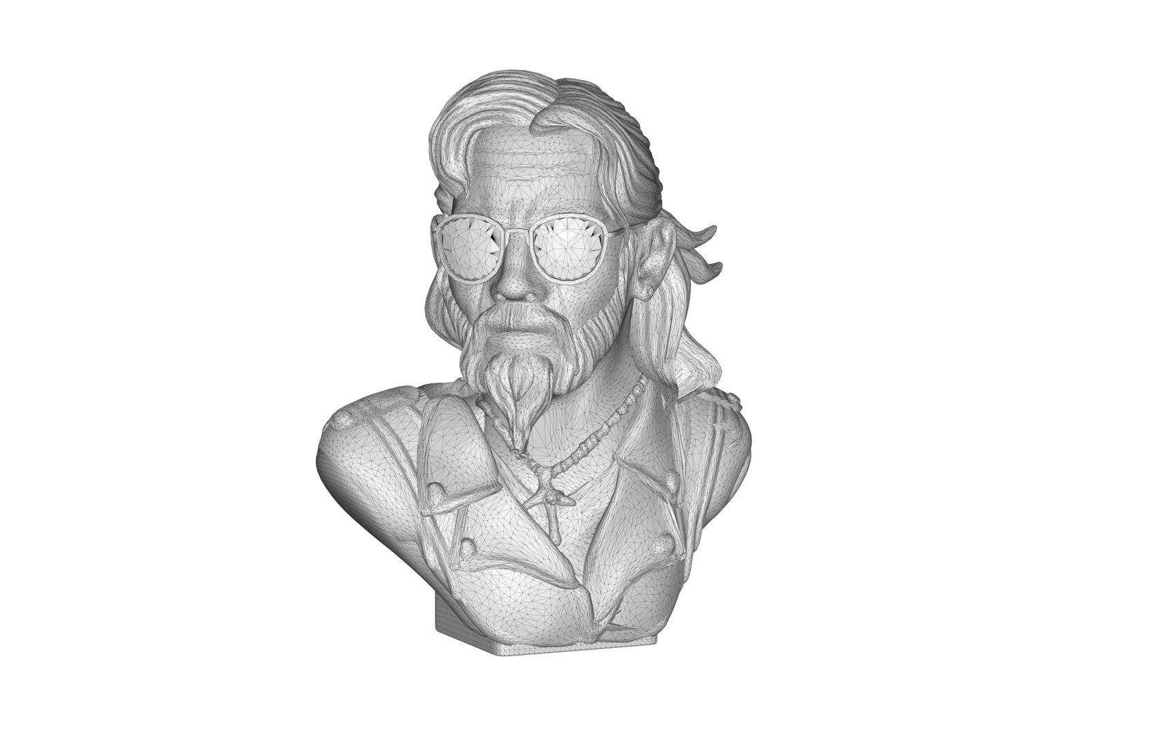 3D Rockstar Bust - TurboSquid 2290228