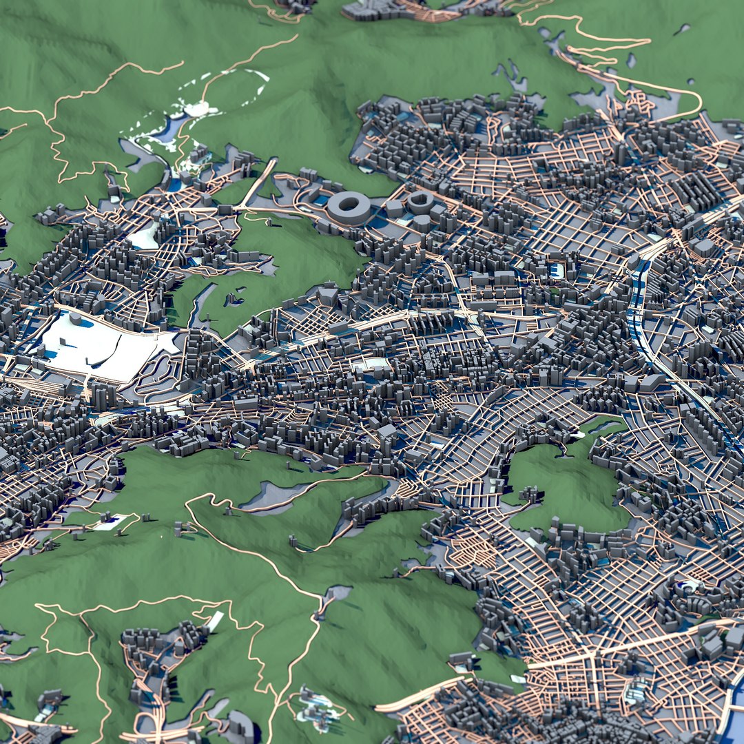 3D Busan South Korea Cityscape 3D Model Haeundae Skyline Gwangan Bridge ...