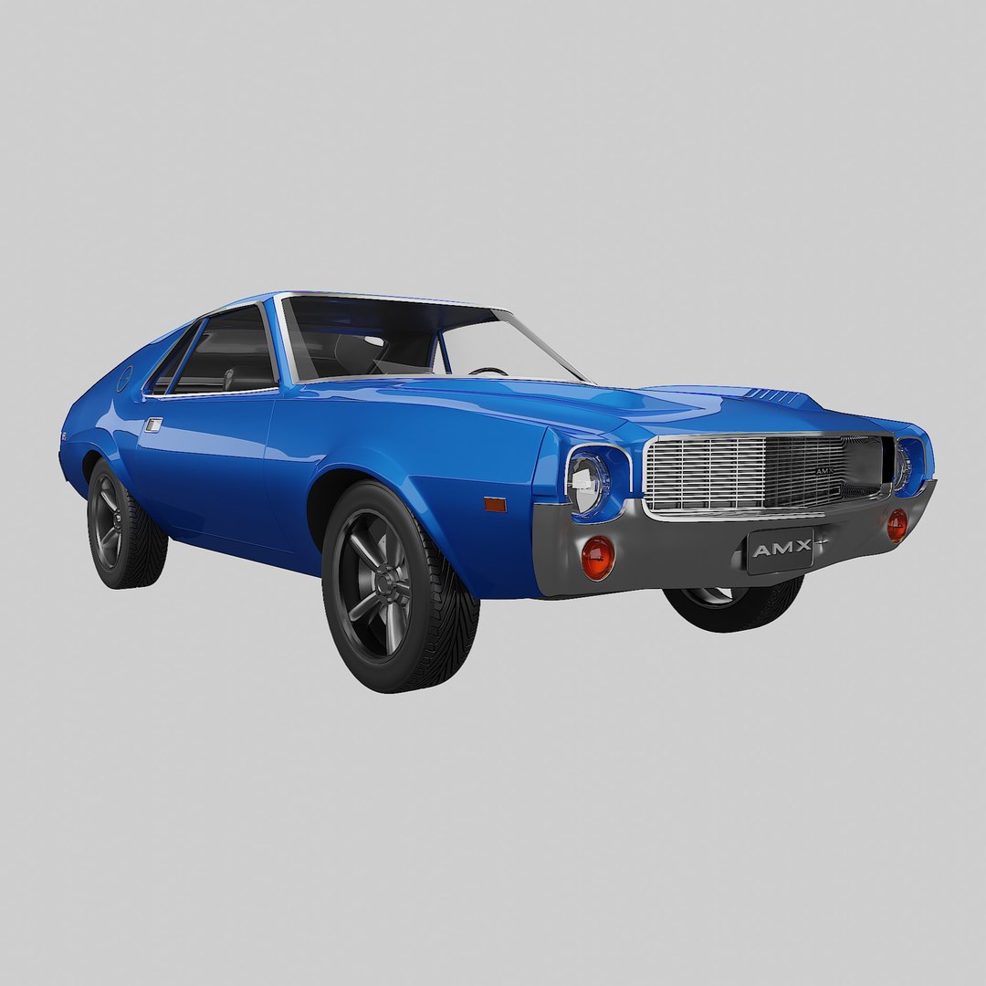 1968 Amc Amx 3D Model - TurboSquid 1495363