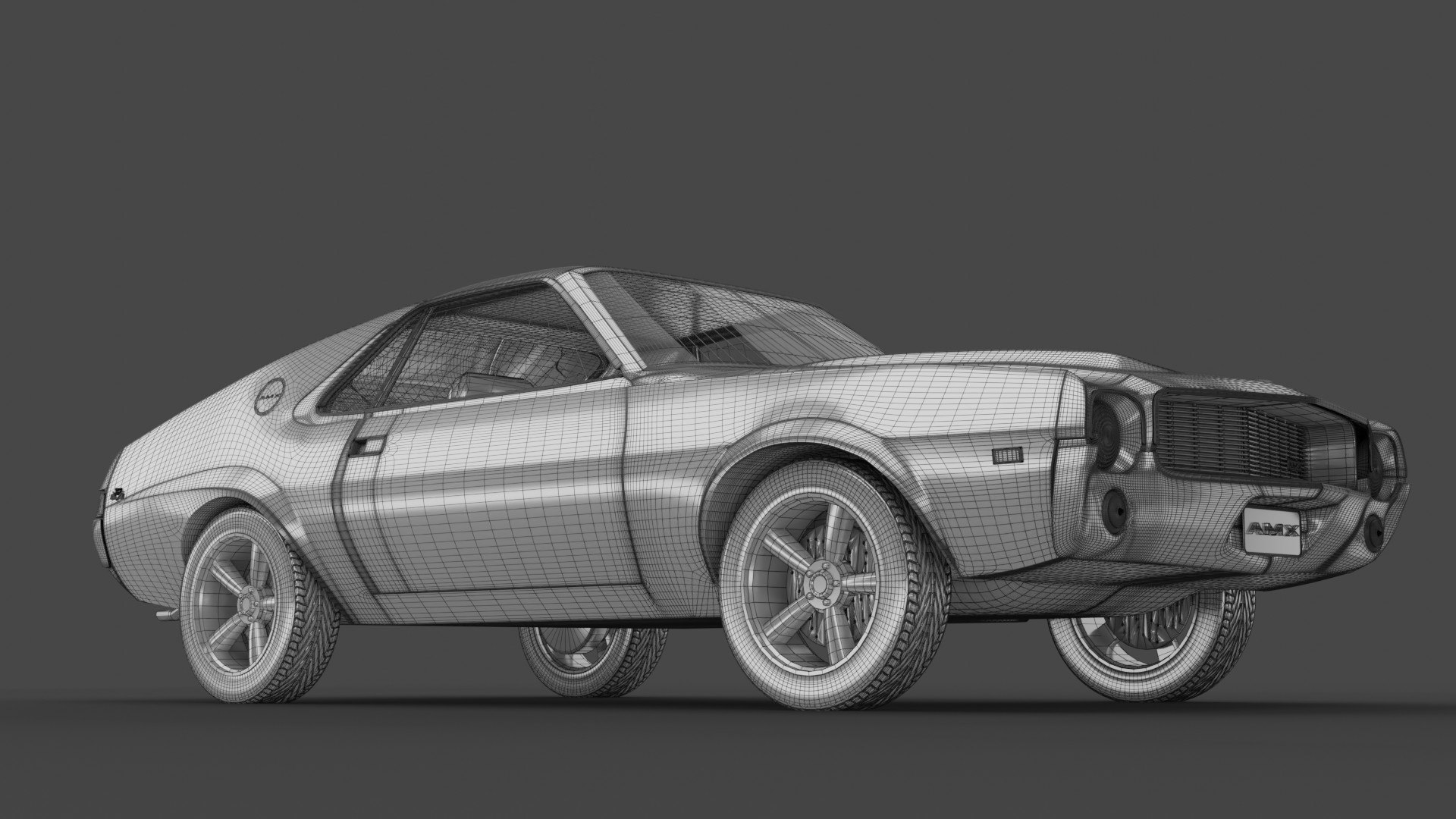 1968 Amc Amx 3D Model - TurboSquid 1495363