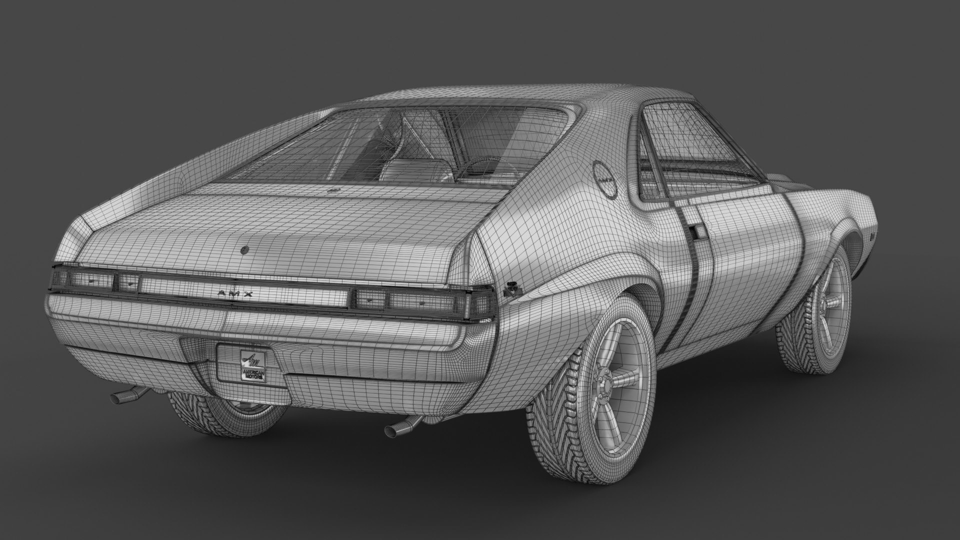 1968 Amc Amx 3D Model - TurboSquid 1495363