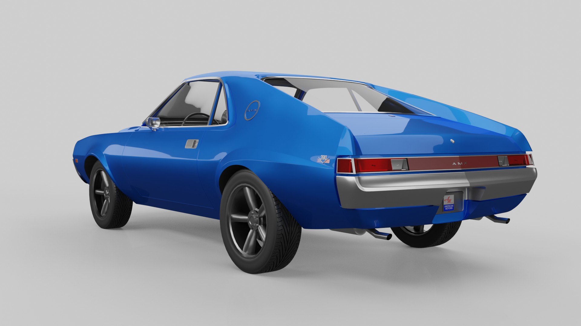 1968 Amc Amx 3D Model - TurboSquid 1495363