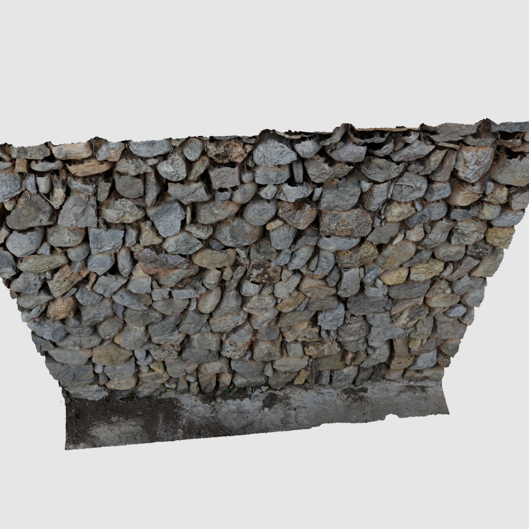 3D model scan pebbles wall - TurboSquid 1534136