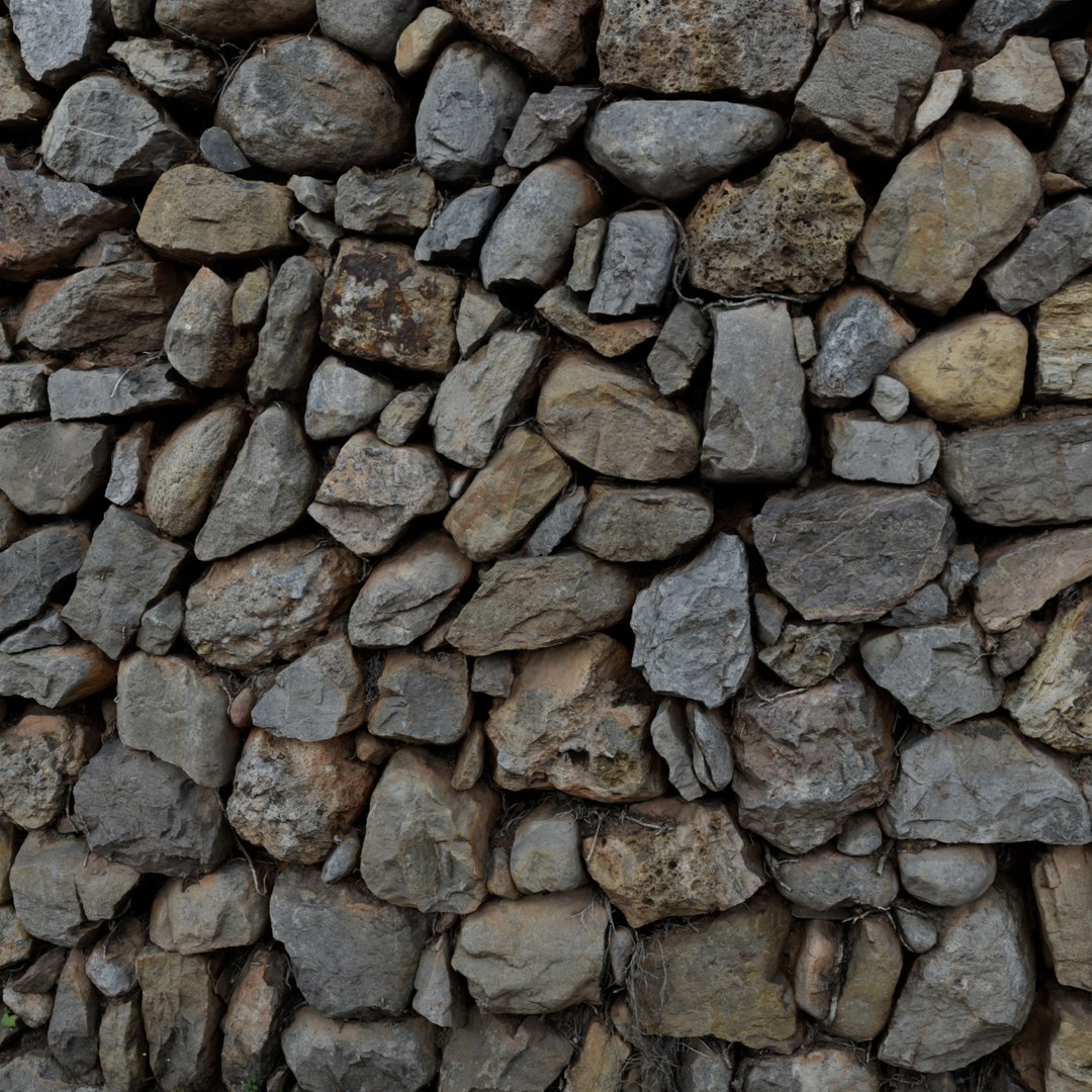 3D model scan pebbles wall - TurboSquid 1534136