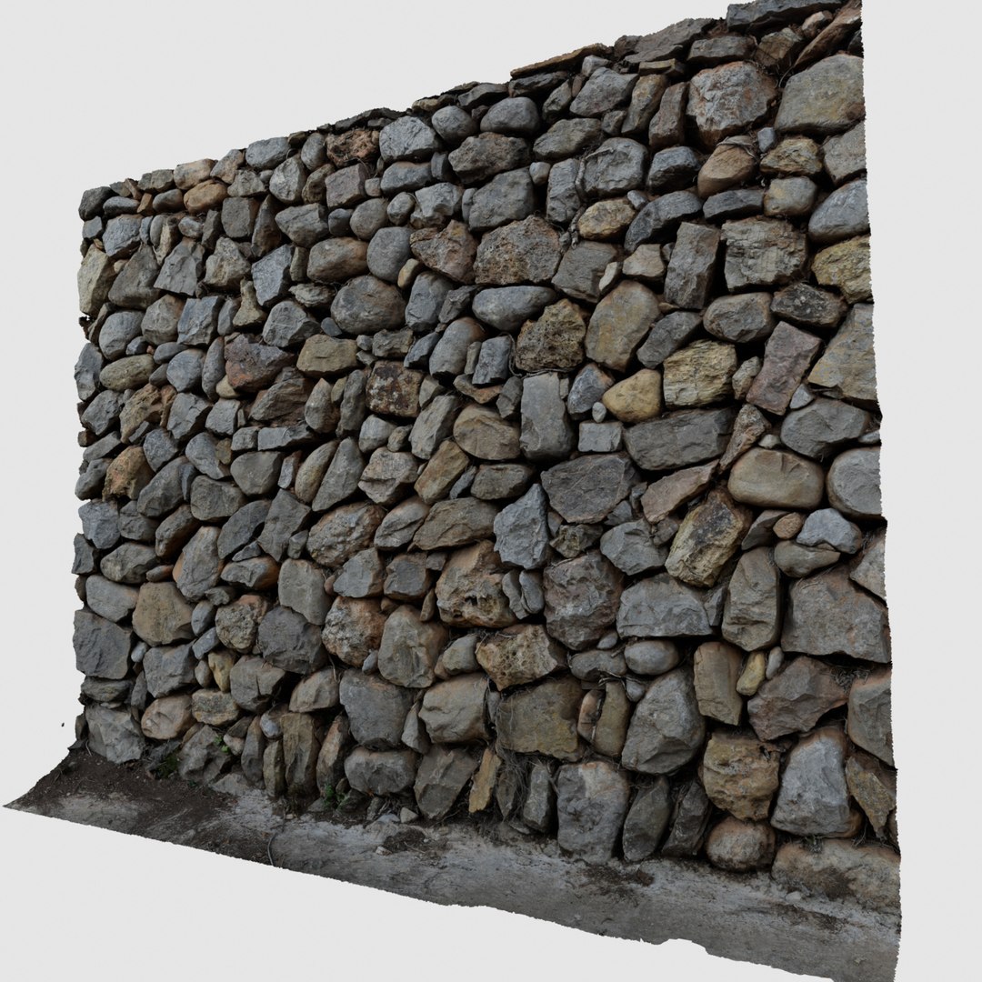 3D model scan pebbles wall - TurboSquid 1534136
