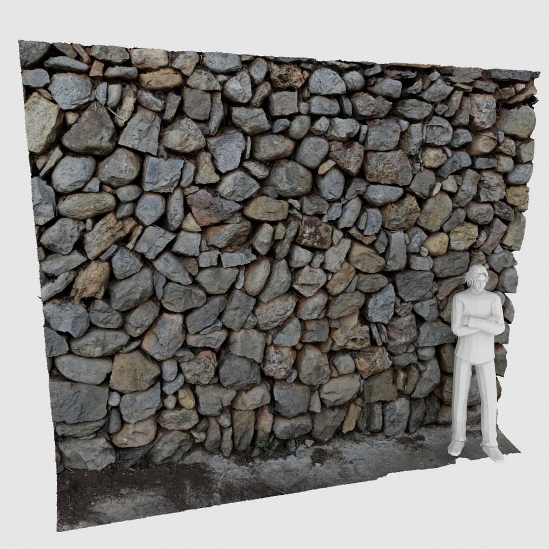 3D model scan pebbles wall - TurboSquid 1534136