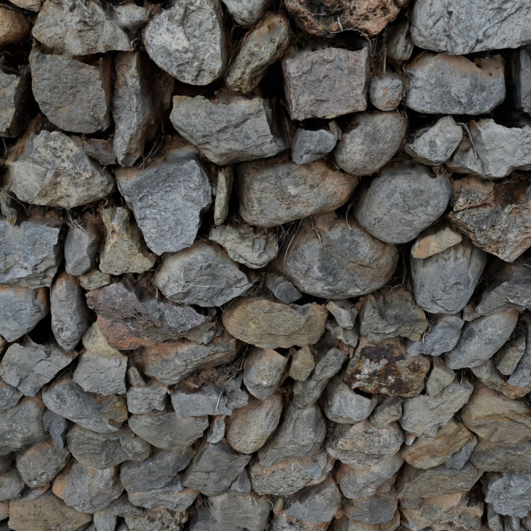 3D model scan pebbles wall - TurboSquid 1534136