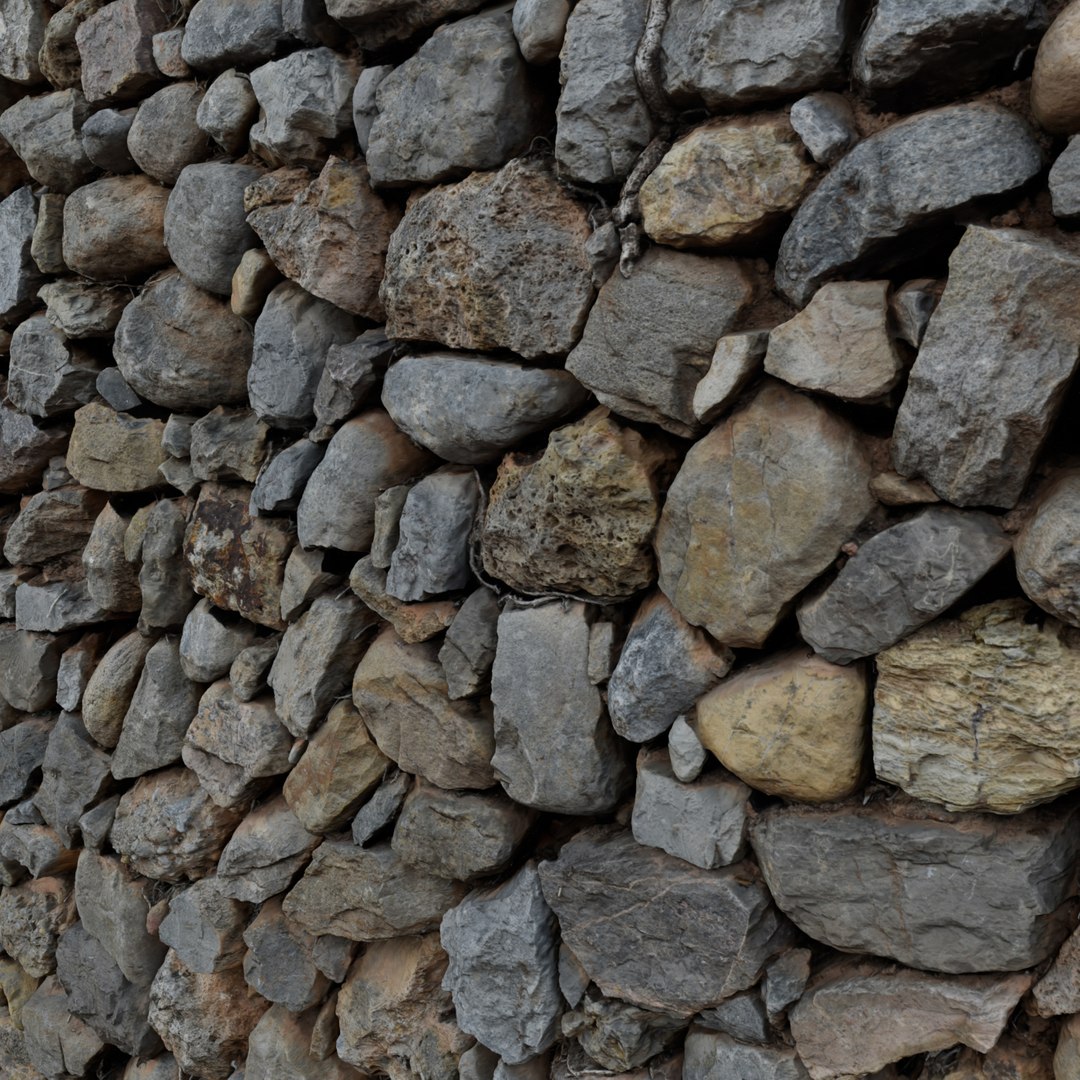 3D model scan pebbles wall - TurboSquid 1534136
